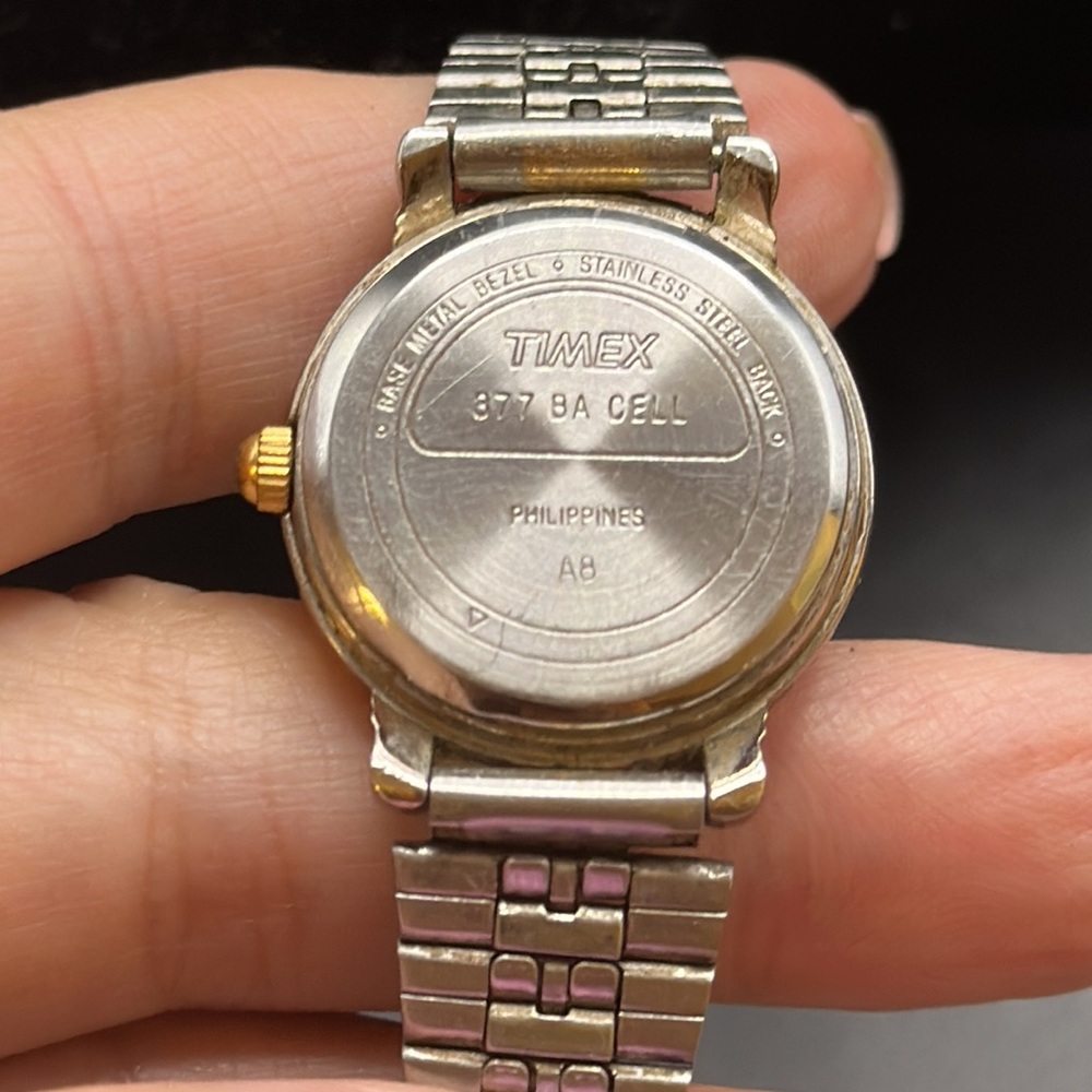 Vintage Ladies Timex 2 Tone Mechanical W/2nd Hand & R… - Gem